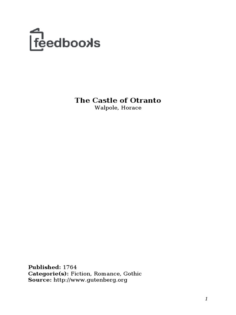 The Castle of Otranto | PDF