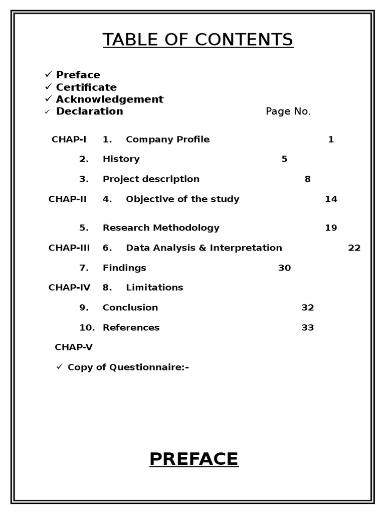 Preface: Preface Certificate Acknowledgement Declaration | PDF ...