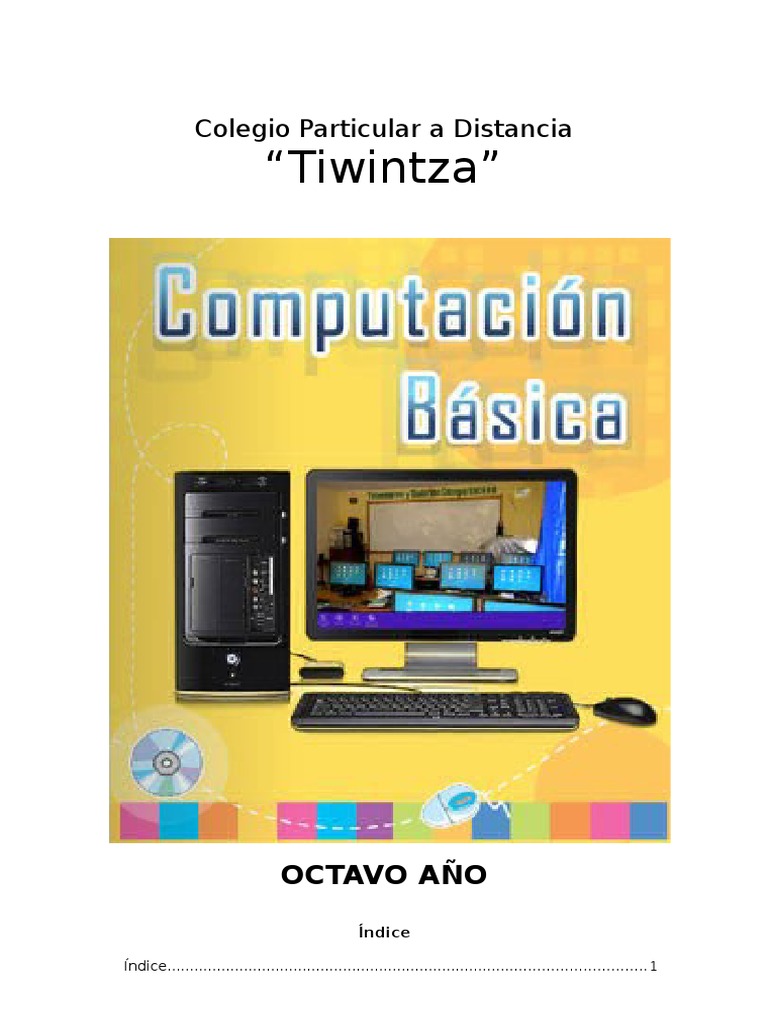 Fundamentos de Computación Básica 1 - 8vo | PDF | Periférico | Ventana ...