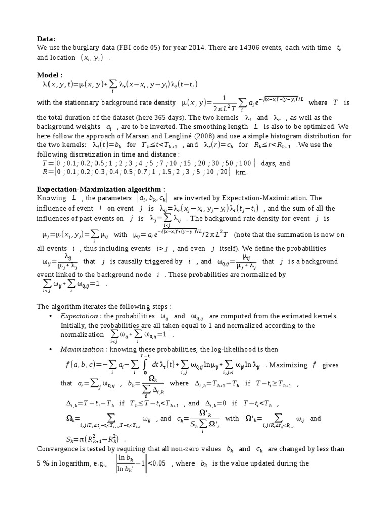 La Note de David Marsan Sur PredPol | PDF | Cross Validation ...
