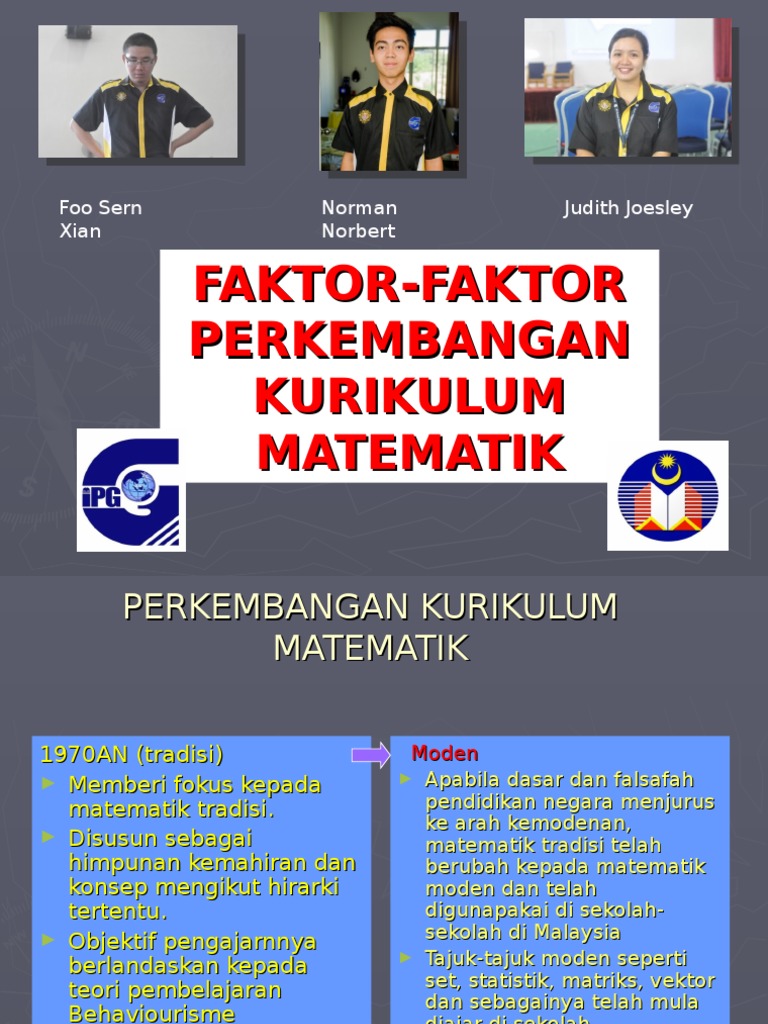 Faktor-Faktor Perkembangan Kurikulum Matematik | PDF
