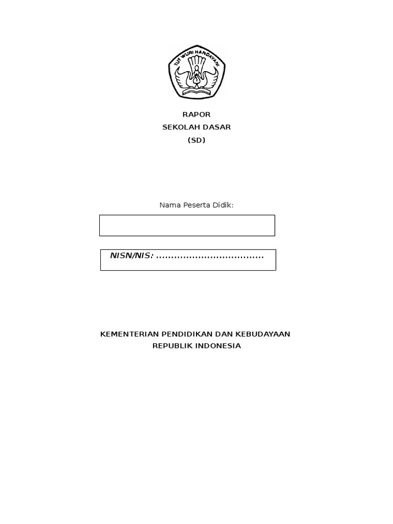 Contoh Rapor SD | PDF