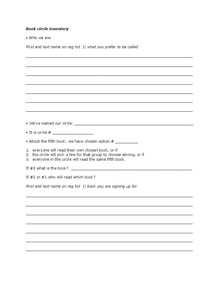 Book Circle Inventory | PDF | Career & Growth | Finance & Money Management