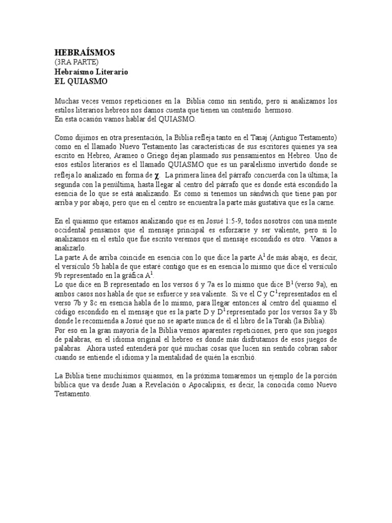 Quiasmo Capsula (Josue 1.5-9) | PDF