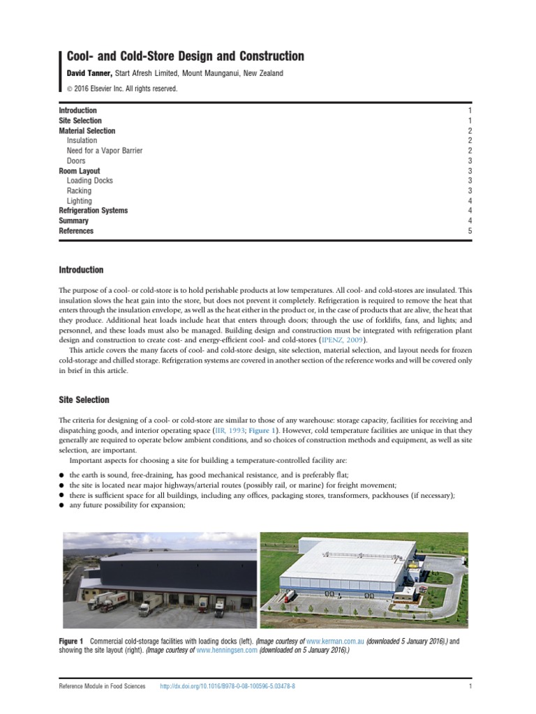 Cool-And Cold-Store Design and Construction | Download Free PDF ...