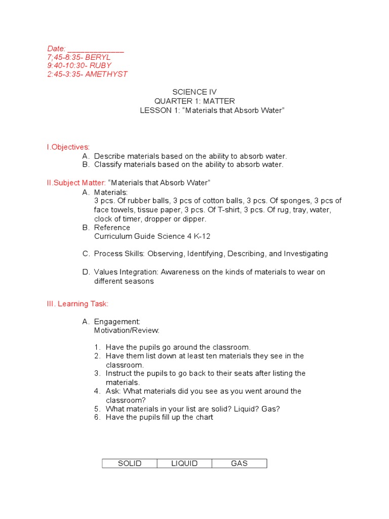 Lesson 1-13 Science | PDF | Science | Waste