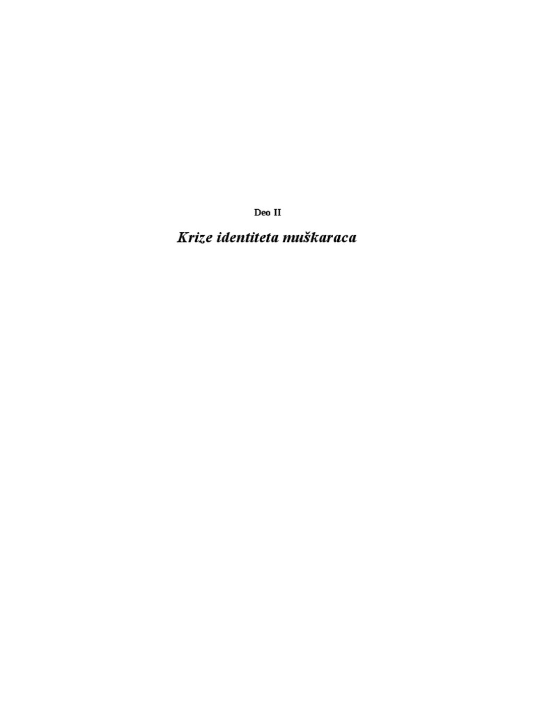 Kriza Identiteta Muškarca - Muzafer Useinov Sredjeno | PDF