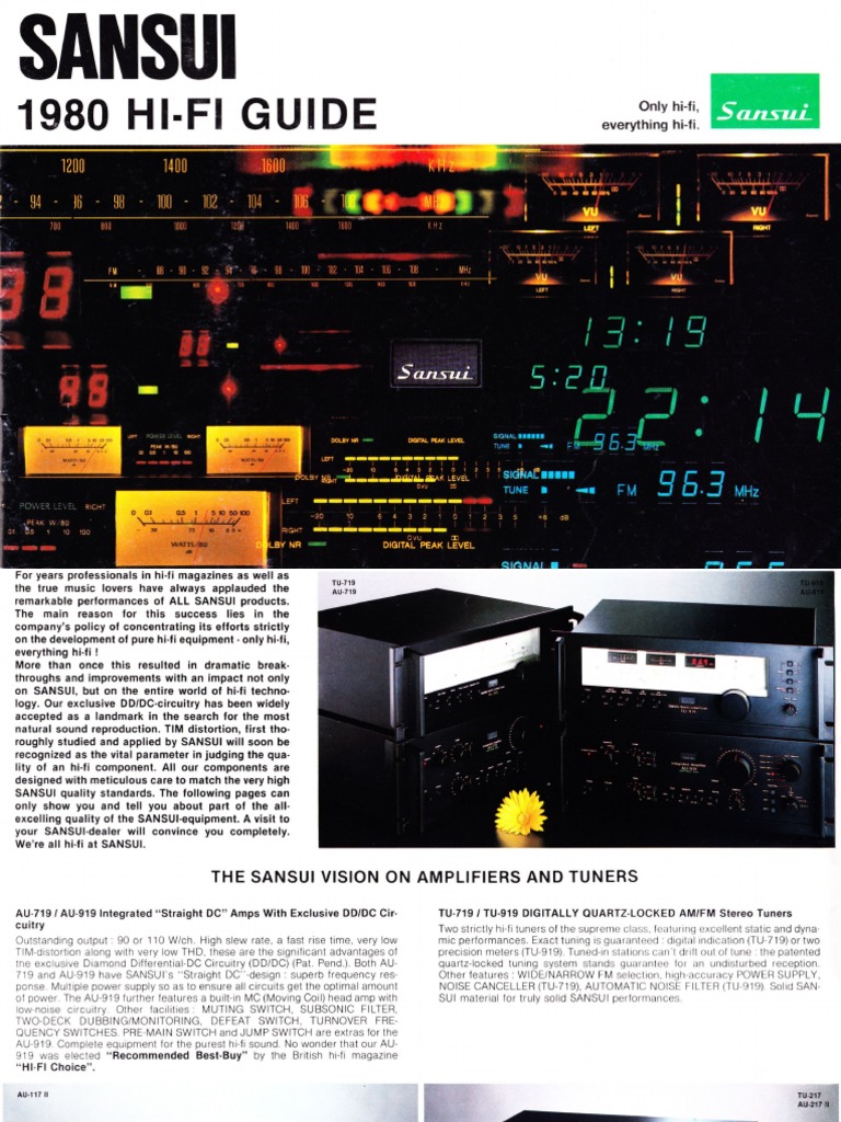 Sansui 1980 Hi Fi Guide | PDF | Compact Cassette | Amplifier