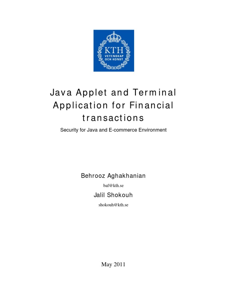 Java Card Applet (Payment System) | Download Free PDF | Java ... Java Card Applet (Payment System) | Download Free PDF | Java ...