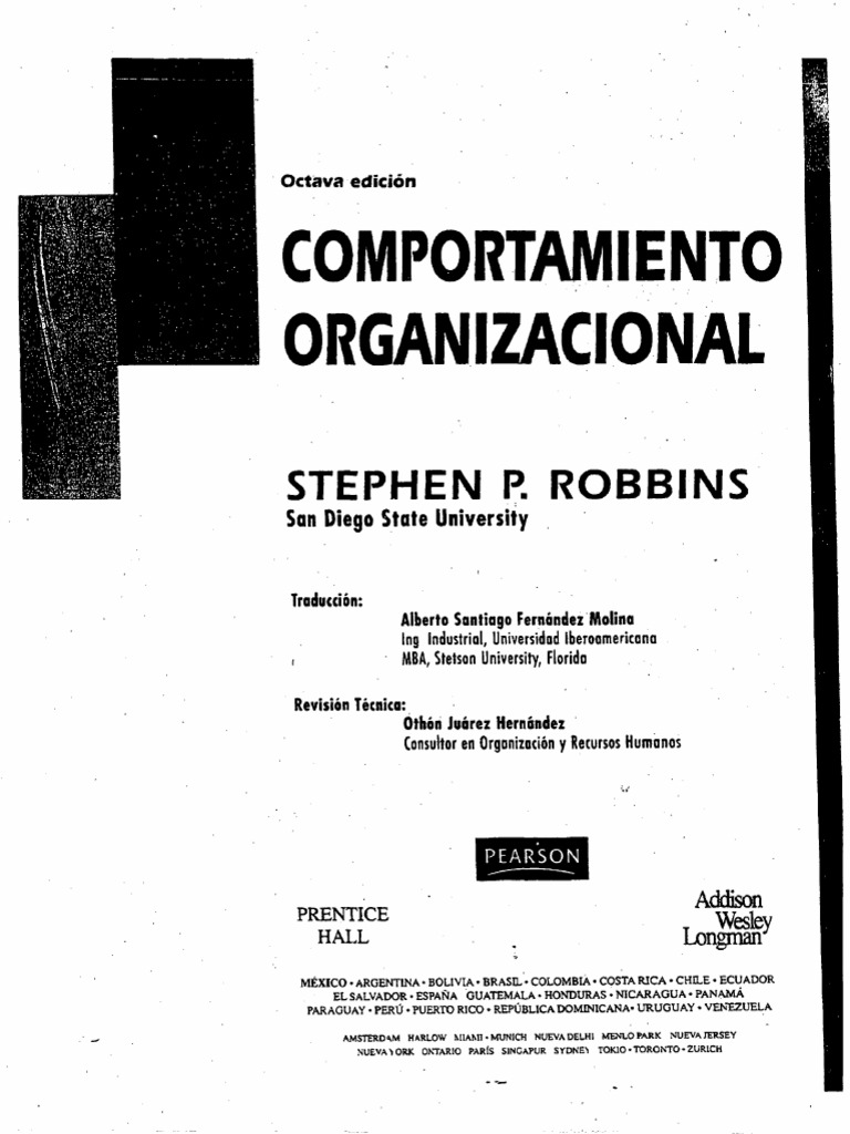 Comportamiento Organizacional Stephen P Robbins | PDF