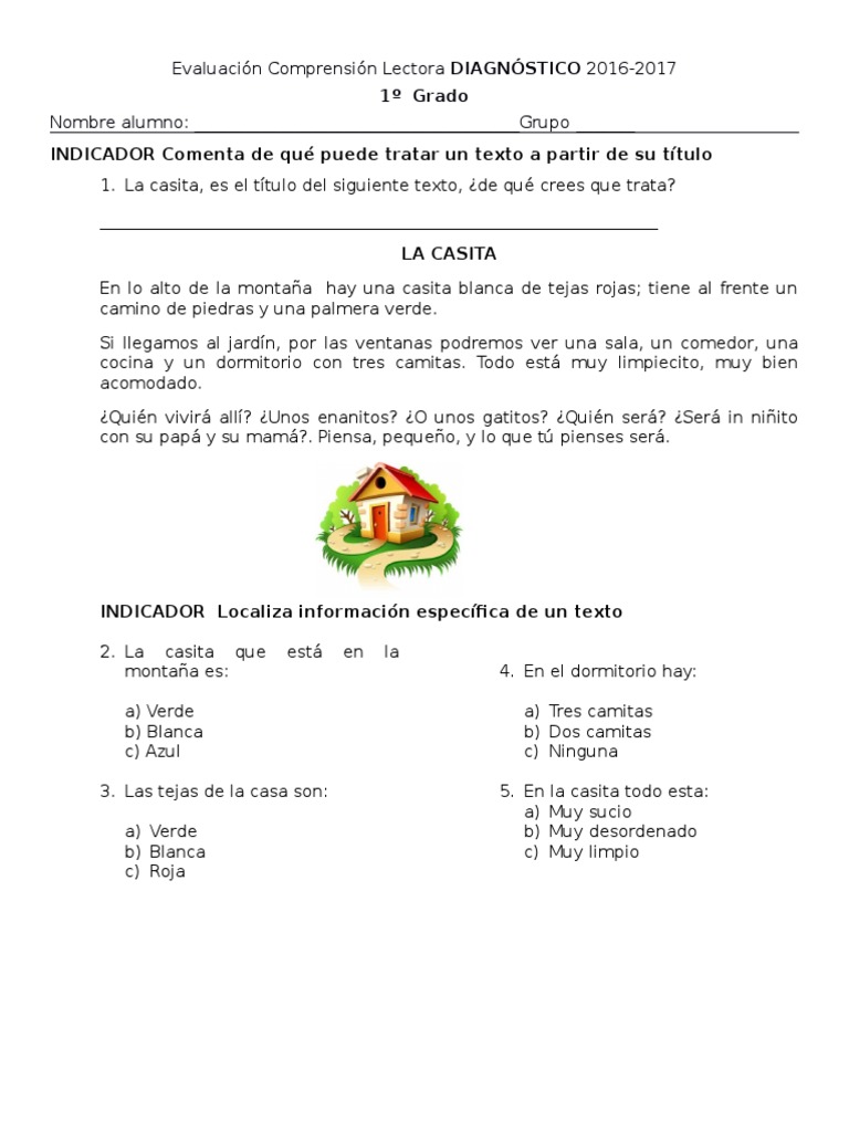 Prueba Diagnóstico Comprensión Lectora Agosto | PDF | Nación | México