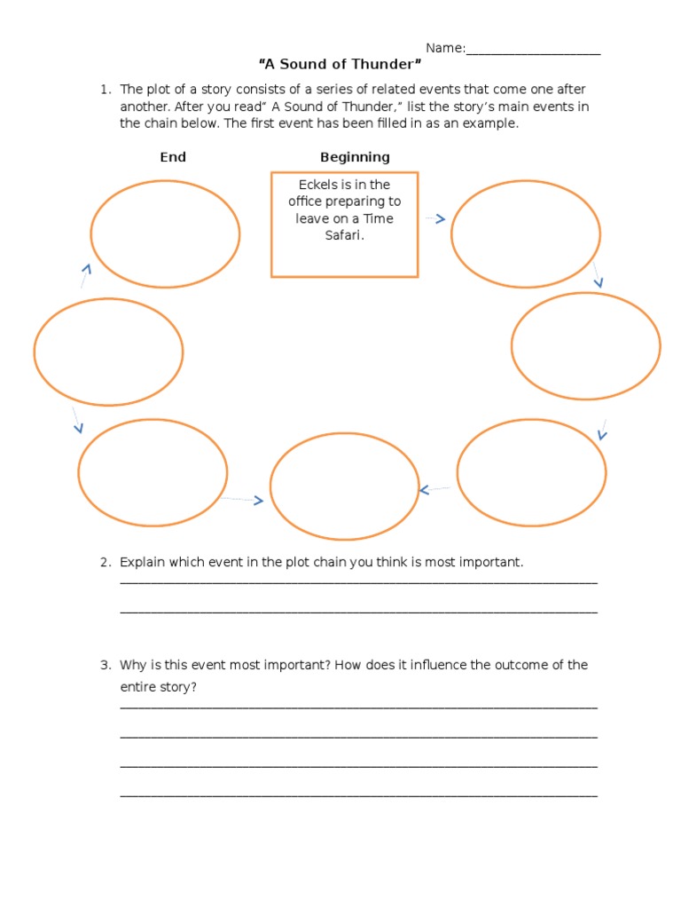 A Sound of Thunder Graphic Organizer | PDF