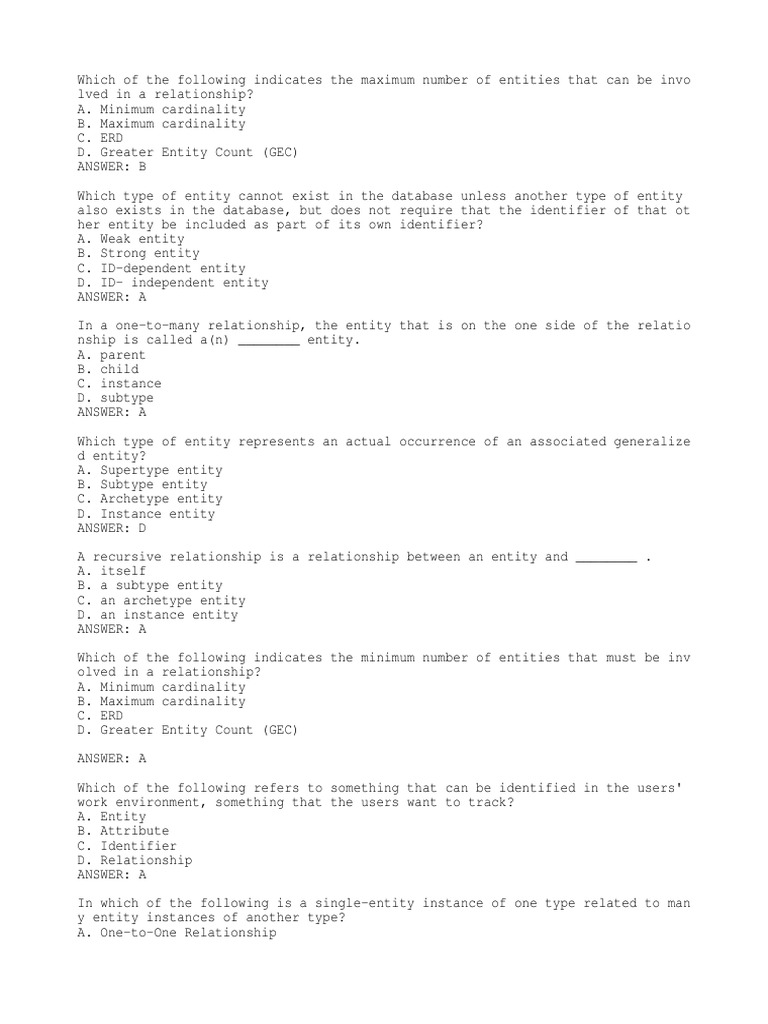 ER Model Concepts and Relationships | PDF | Scientific Modeling | Data ...