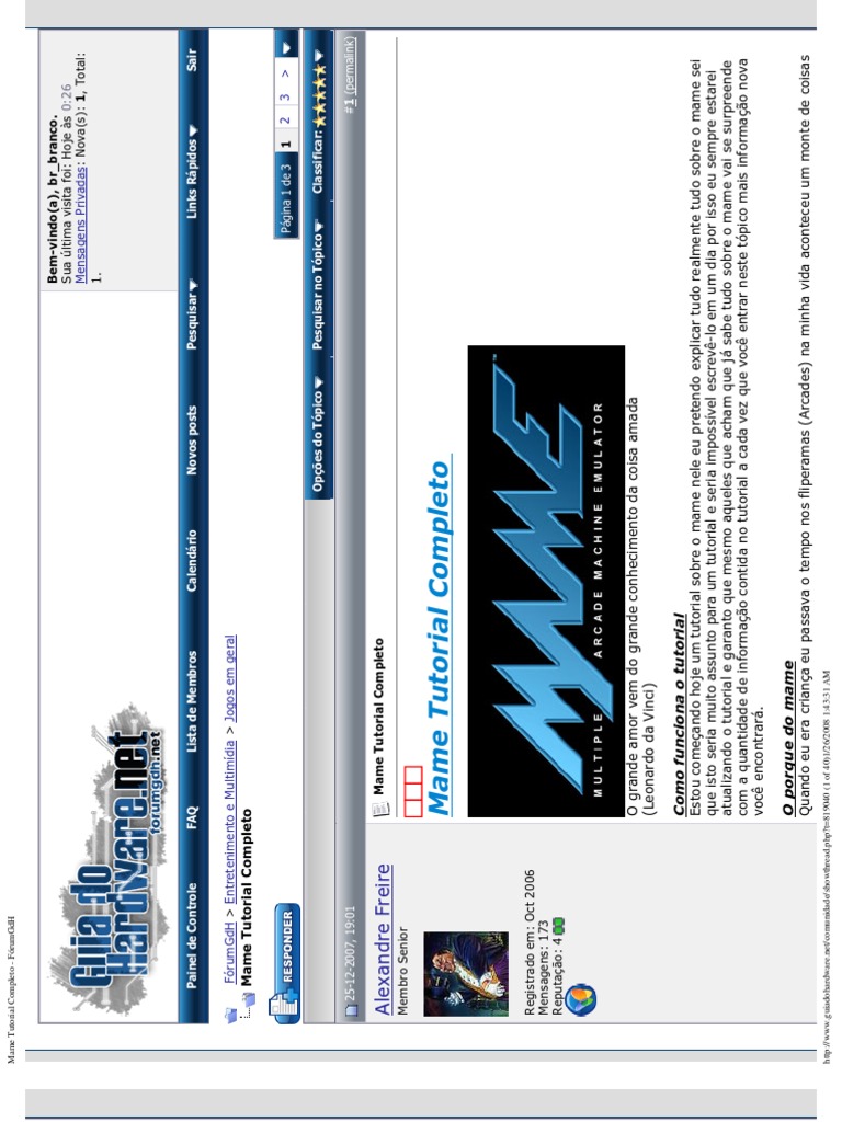 M.A.M.E. Multiple Arcade Machine Emulator - Tutorial Completo | PDF ...