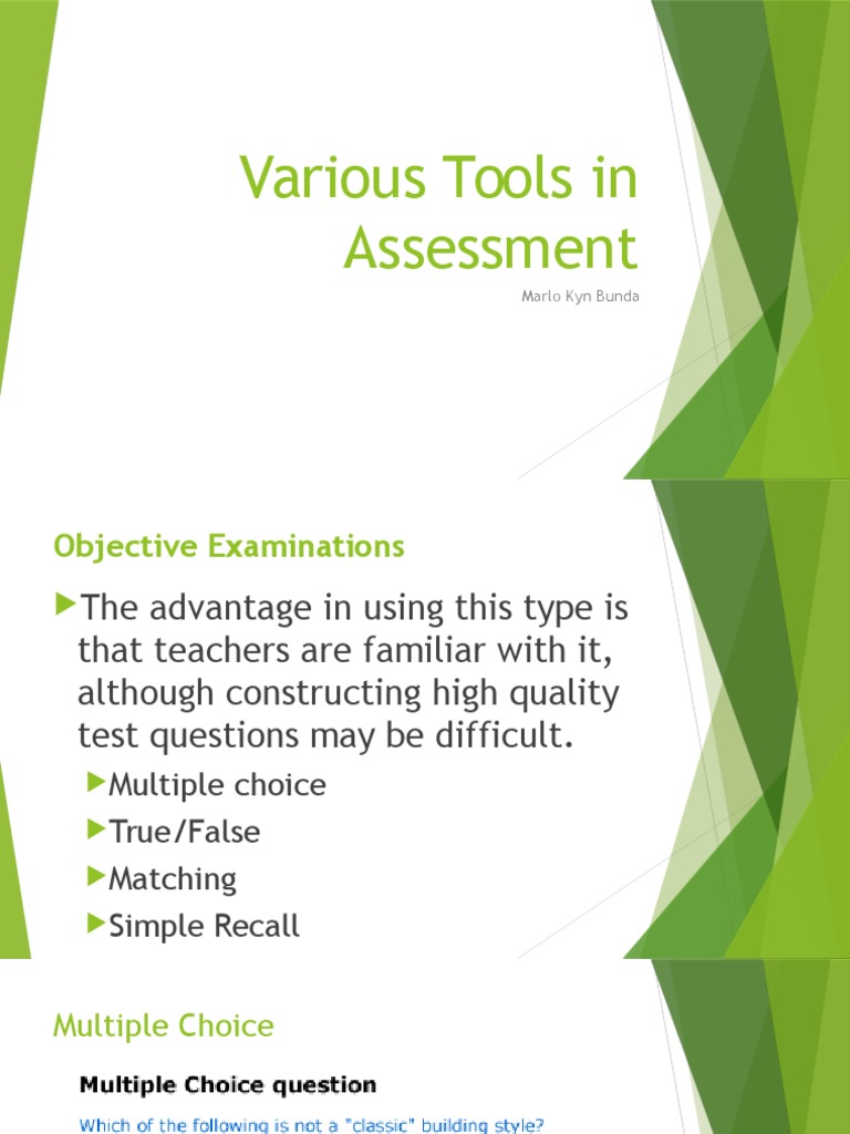 Comprehensive Assessment Tools Overview | PDF | Educational Assessment ...