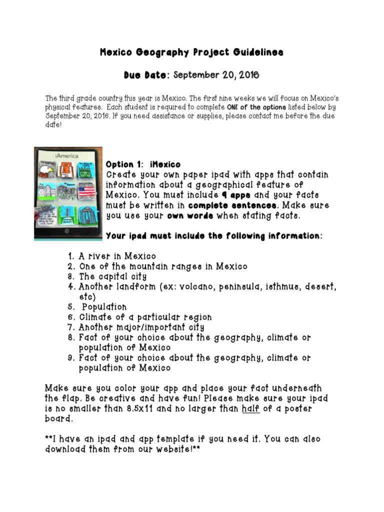 Mexico Geography Project 2016 | PDF