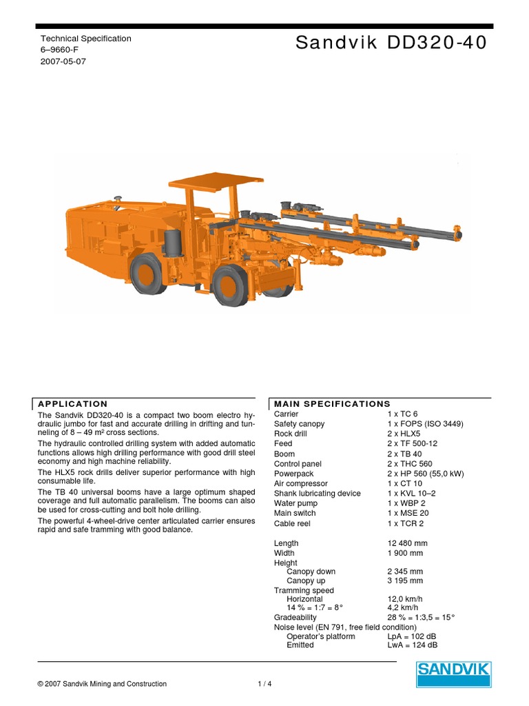 Sandvik DD320-40 | Pump | Mechanical Engineering