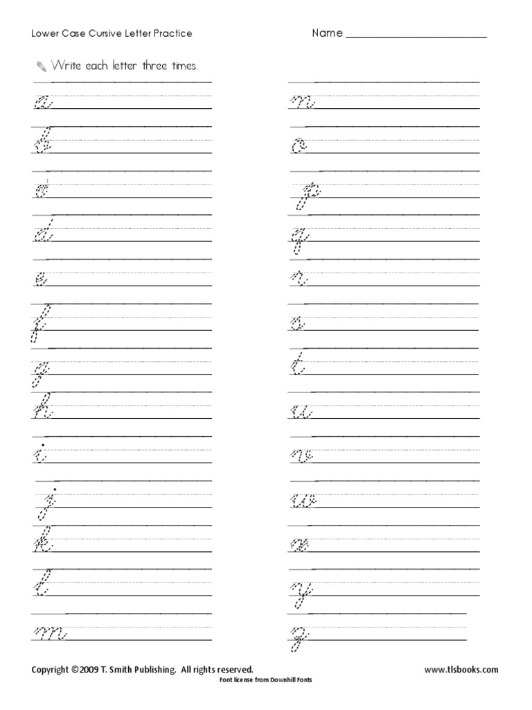 Cursive Practice | PDF
