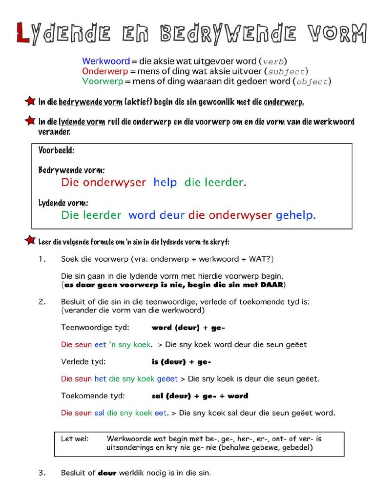 Lydende en Bedrywende Vorm