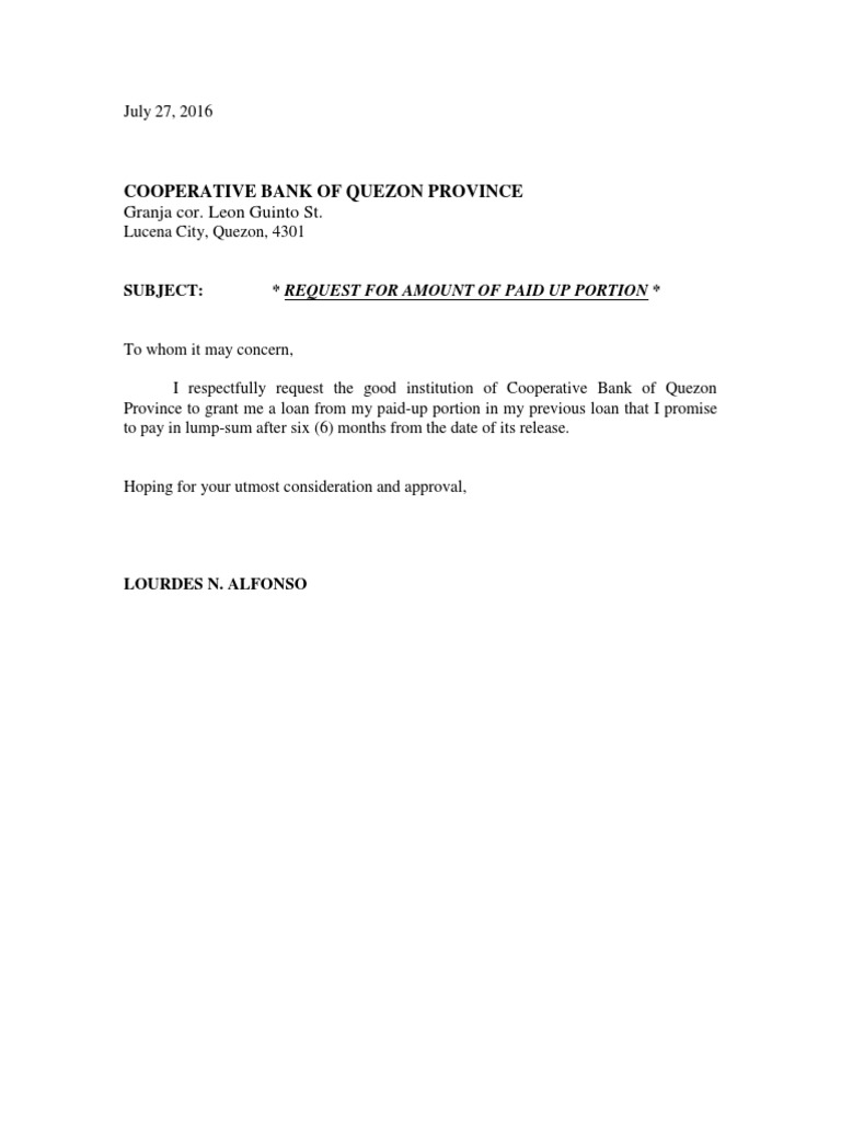 Coop Request Paid Up | PDF | Finance & Money Management