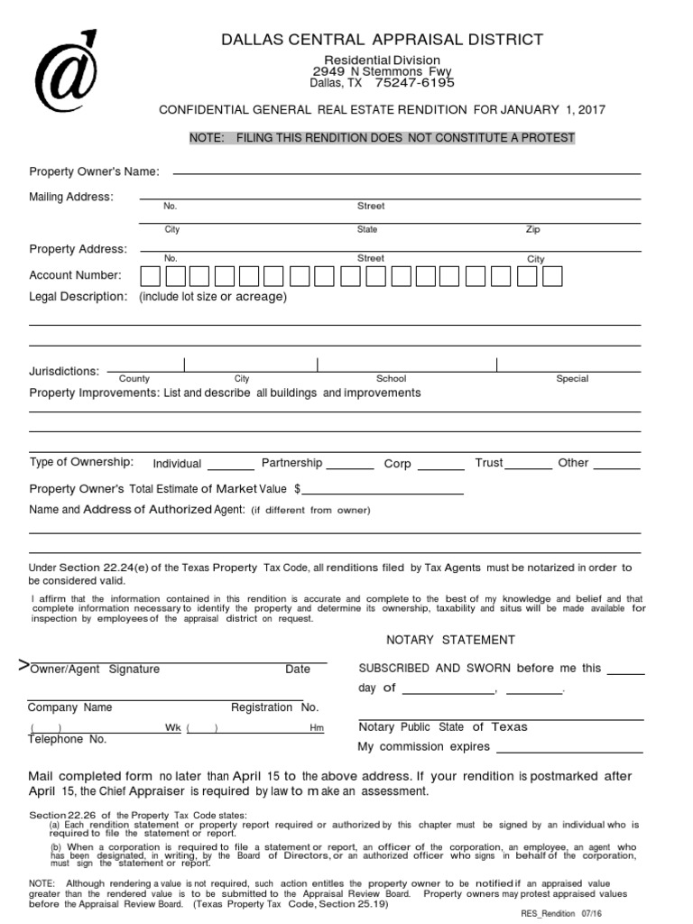 Dallas Central Appraisal District | PDF