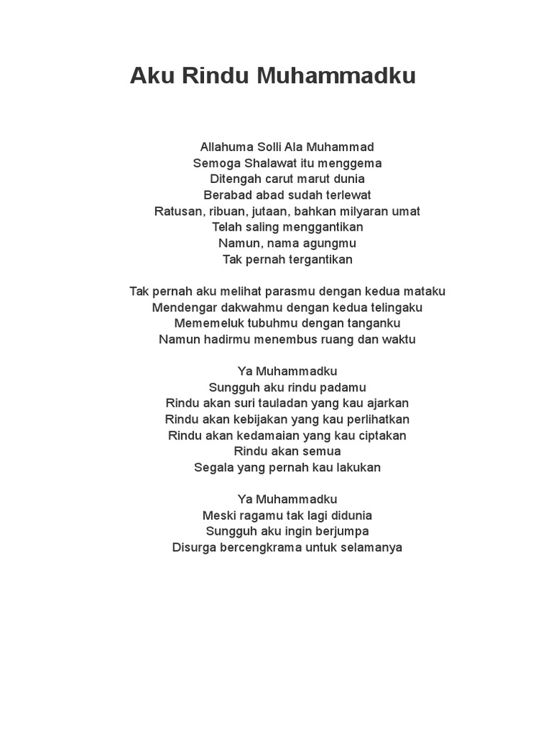 Puisi Nabi Muhammad Pdf