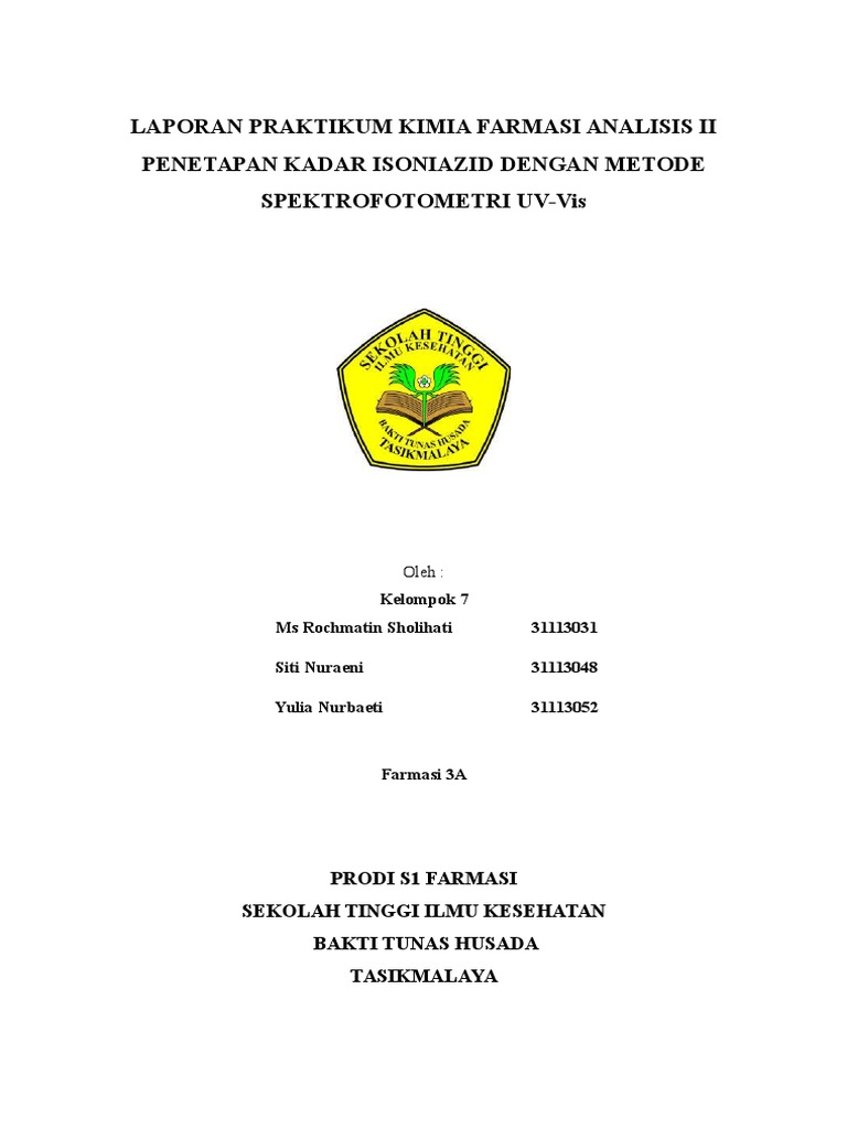 Laporan Praktikum KFA II Isoniazid | PDF
