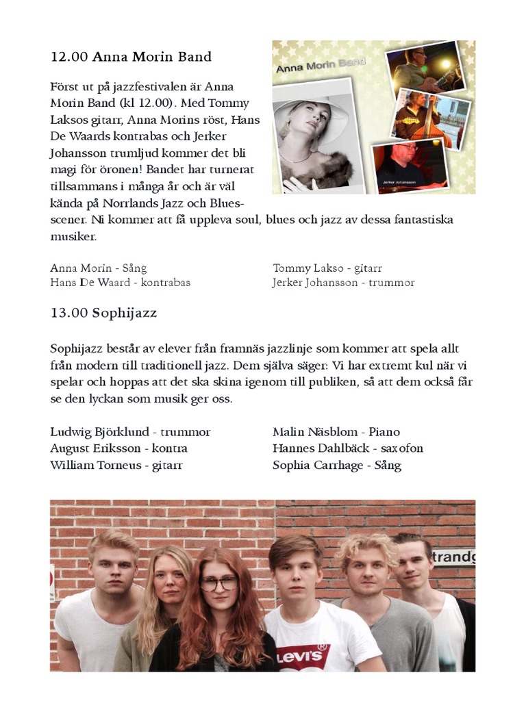 Programblad | PDF