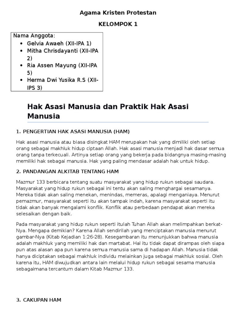 Agama Kristen Protestan | PDF