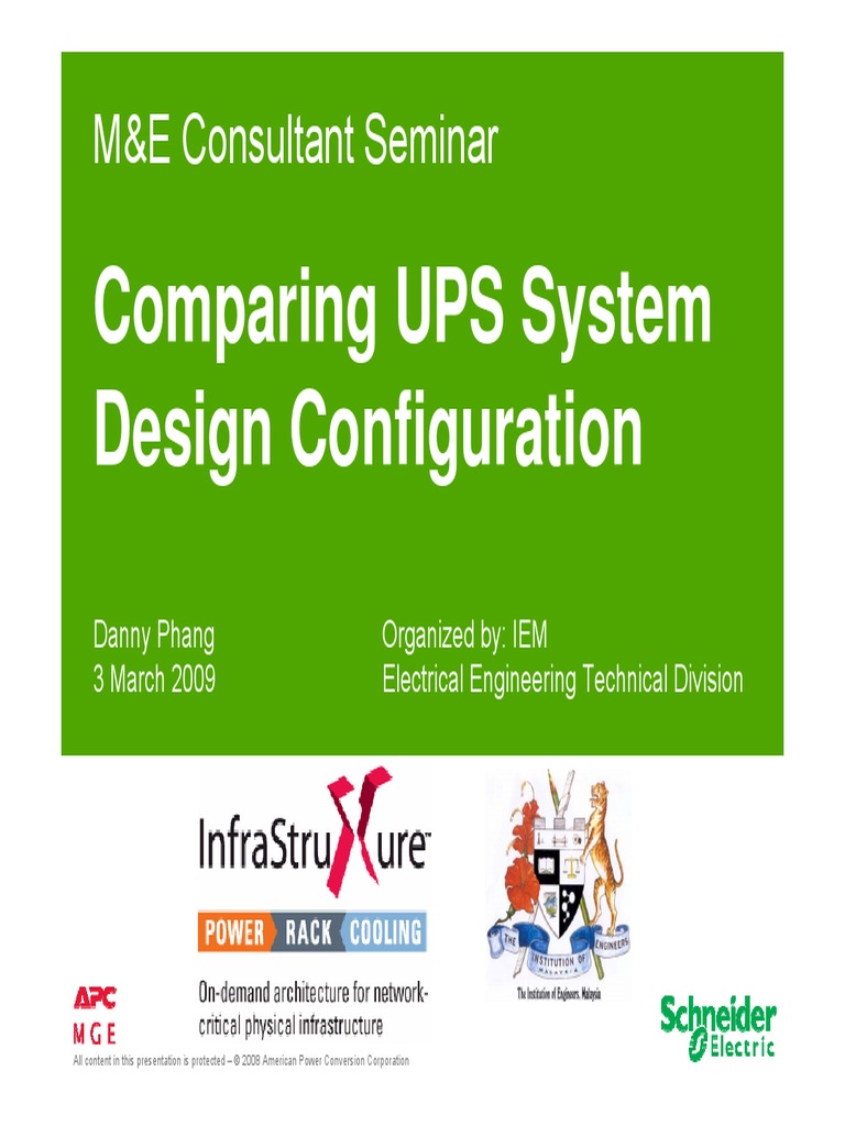 Comparing UPS System Design Configuration | PDF | Data Center ...
