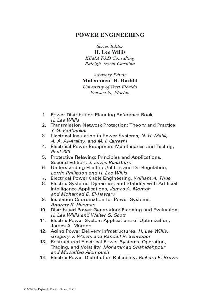 Power Engineering Book List - CRC | PDF | Electric Power System | Power ...