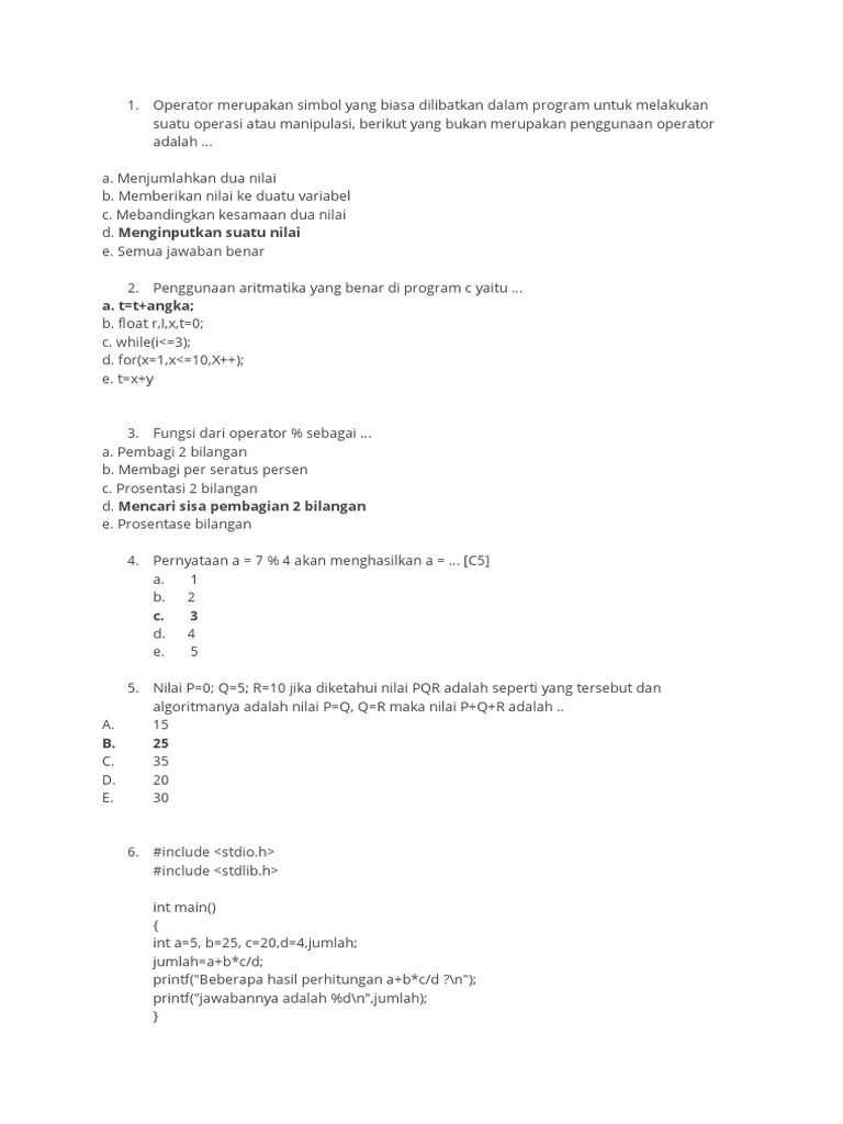 Operator Merupakan Simbol Yang Biasa Dilibatkan Dalam Program Untuk ...