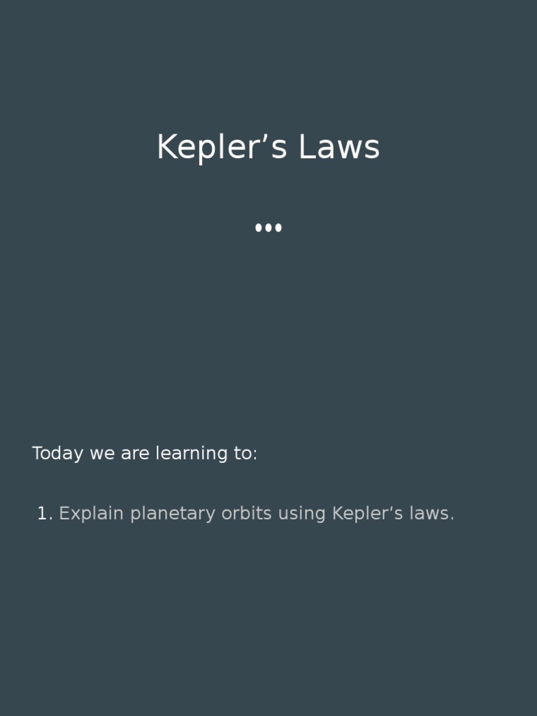 Keplers Laws Foldable Powerpoint | PDF