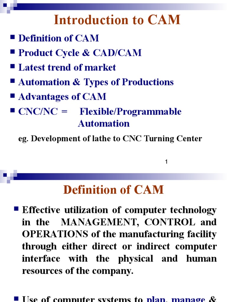 1 Cam Intro | PDF | Numerical Control | Automation