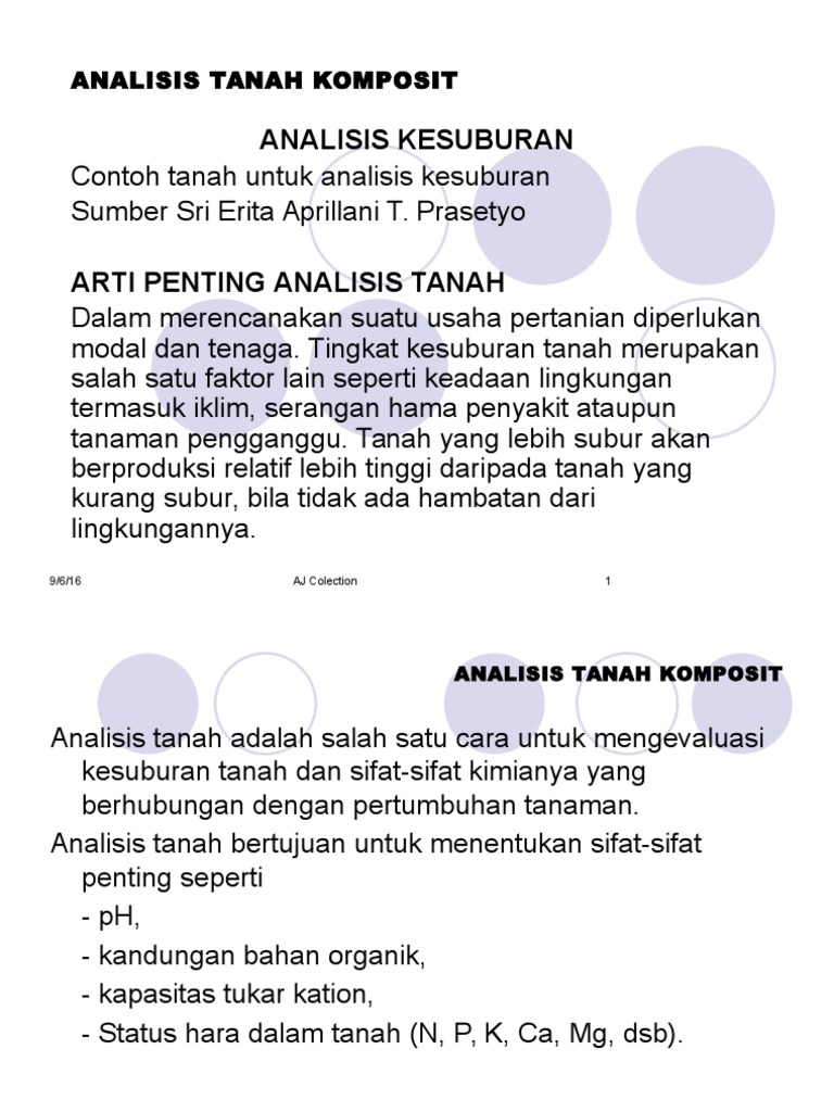 Kesuburan Tanah Teknik Pengambilan Contoh Tanah Komposit | PDF