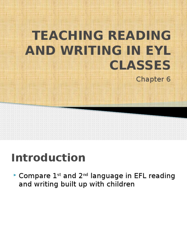 Teaching Reading and Writing in Eyl Classes | PDF