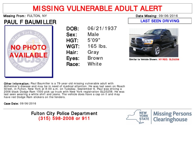 Missing Vulnerable Adult | PDF