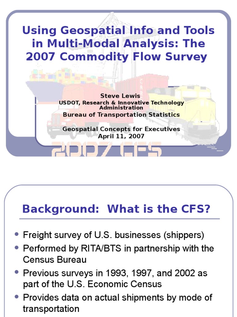 Enhancing the 2007 Commodity Flow Survey | PDF | Geographic Information ...