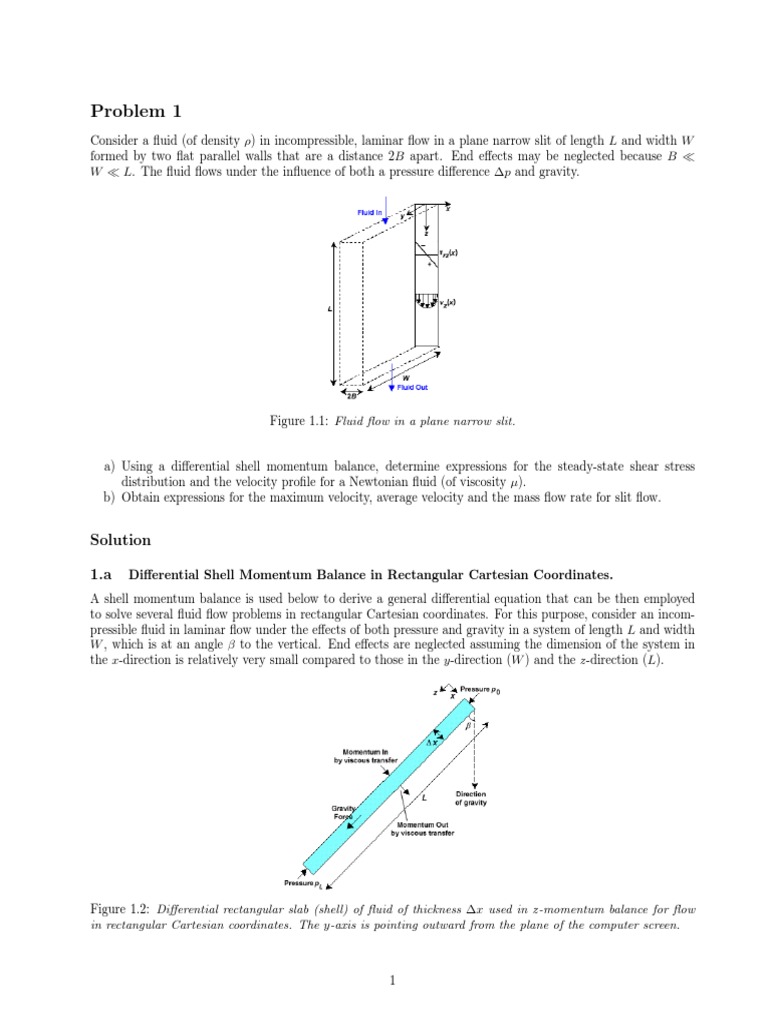Shear Stress in Narrow Slit Flow | PDF | Fluid Dynamics | Shear Stress
