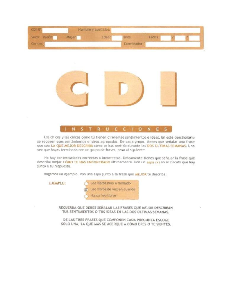 CDI. Cuadernillo | PDF