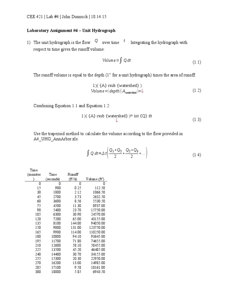 Hydrology Lab Writeup | PDF | Matrix (Mathematics) | Vector Space