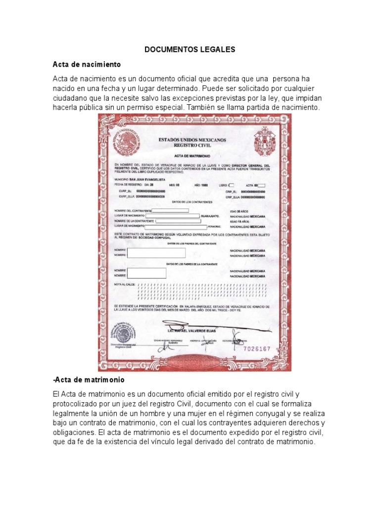 Documentos Legales | Matrimonio | Gobierno