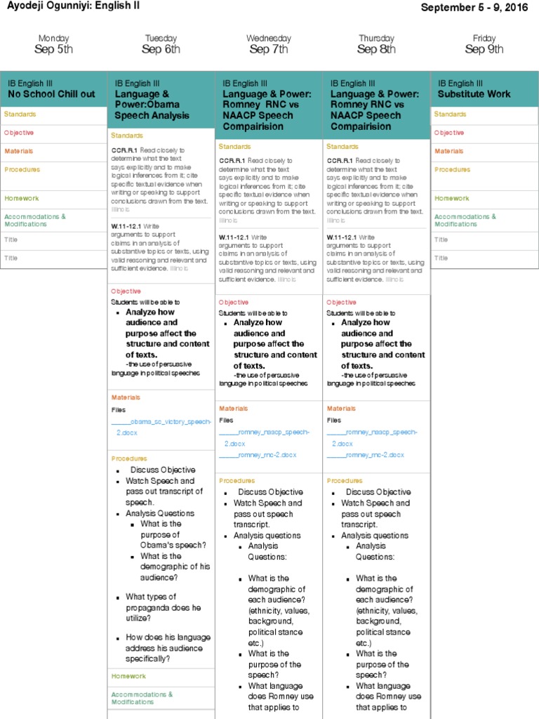 IB English III: Political Speech Analysis | PDF | Argument | Reason