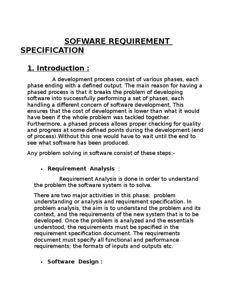 Sofware Requirement Specification Library | PDF | Library (Computing) | Specification (Technical ...