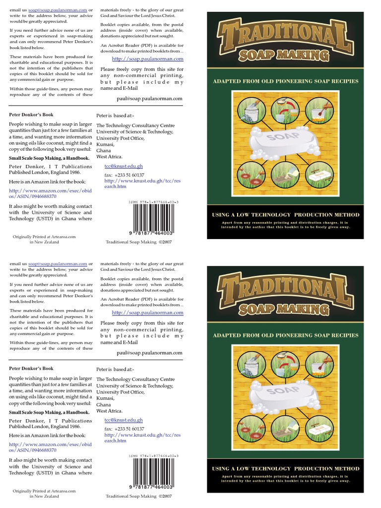 Soap Making 2007 2 X A5 As 2booklets On A3 200dpi PDF | PDF | Soap ...