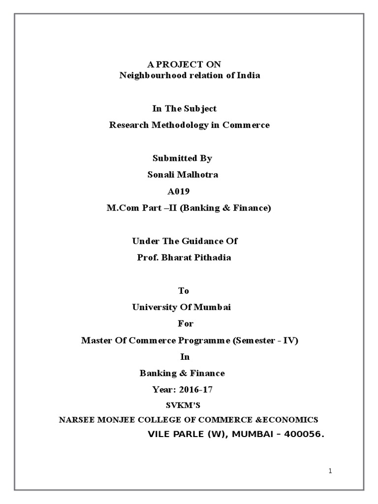 SVKM'S Narsee Monjee College of Commerce &economics VILE PARLE (W ...