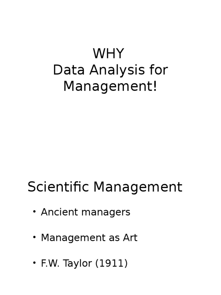 Data Analysis Management Basics | PDF