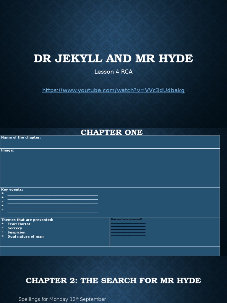 DR Jekyll and MR Hyde Lesson 4 RCA | PDF | Business