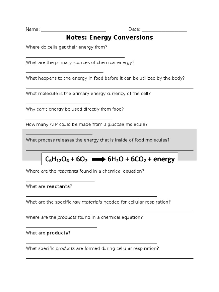 4 Energy Conversions Notes | PDF