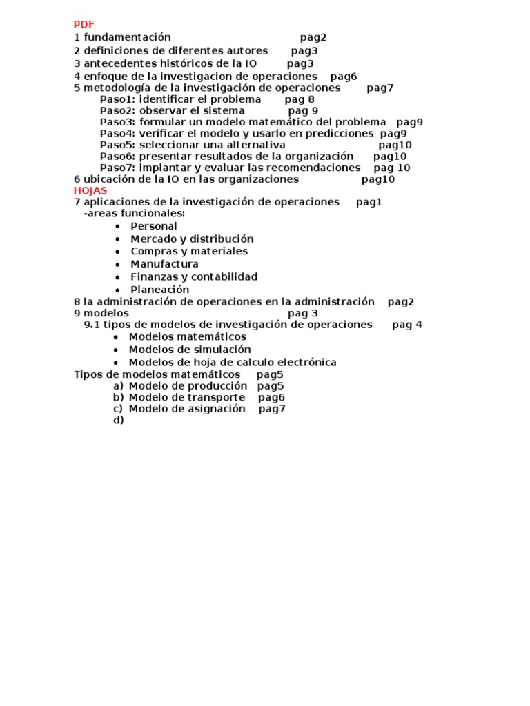Investigacion de Operaciones Enfoques y Metodologia | PDF | La ...